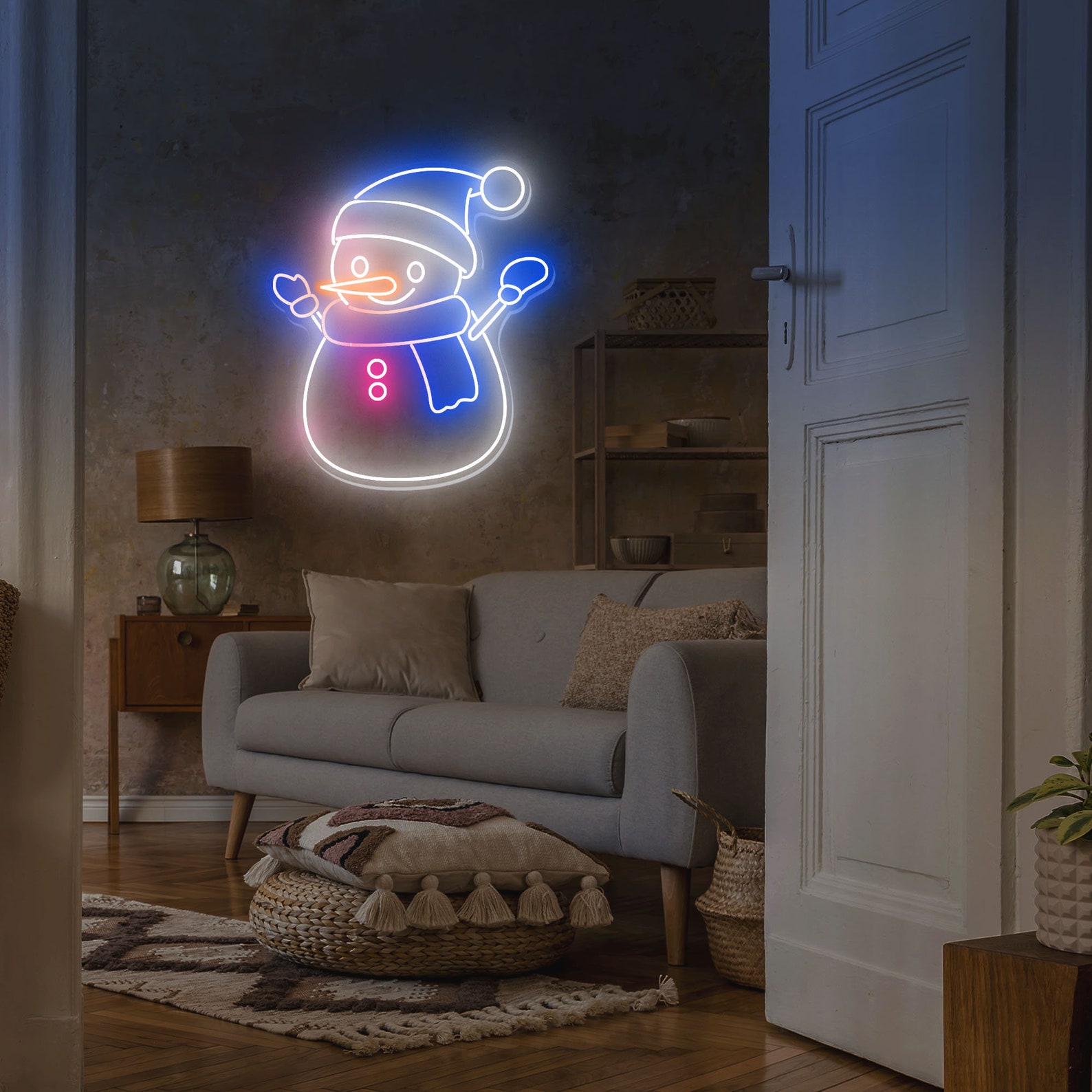 Custom Snowman Neon Sign Christmas Neon Lights Home Outdoor - Etsy