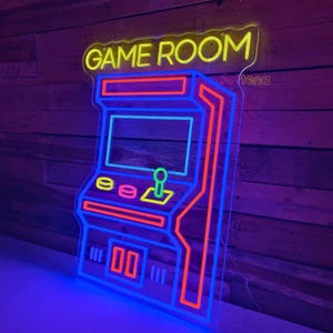 Game Room Sign, Game Room Decor Sign Custom, Arcade Wall Decor, Neon ...