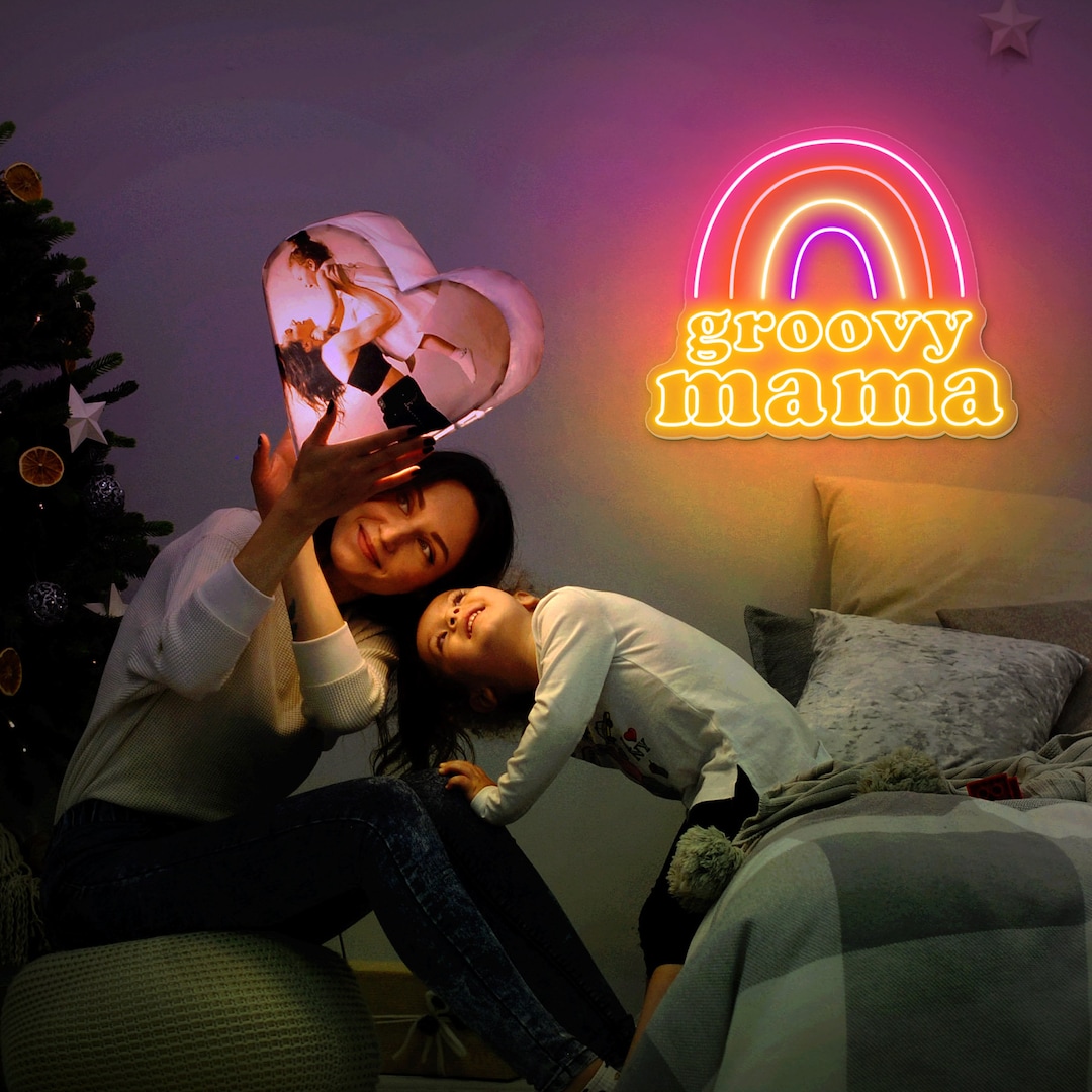 Groovy Mama Neon Sign, Mother Day Neon Light, Mother Gift, Unique ...