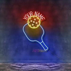 Custom Name Pickle Ball Neon Sign Custom Name Neon Sign Pickle Ball ...