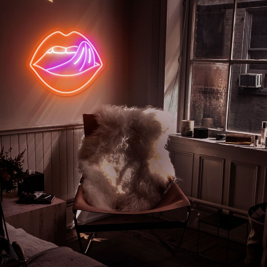 Lips Neon Sign, Lips Light Sign, Lips Neon Sign, Wedding Neon Sign ...