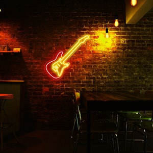 Custom Guitar Sign, Guitar Neon Sign, Electric Guitar, Guitar Gifts ...