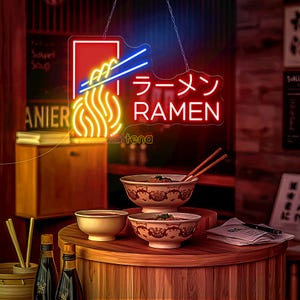 Japanese Ramen Neon Sign, Neon Ramen Sign, Ramen Bowl Neon Sign ...