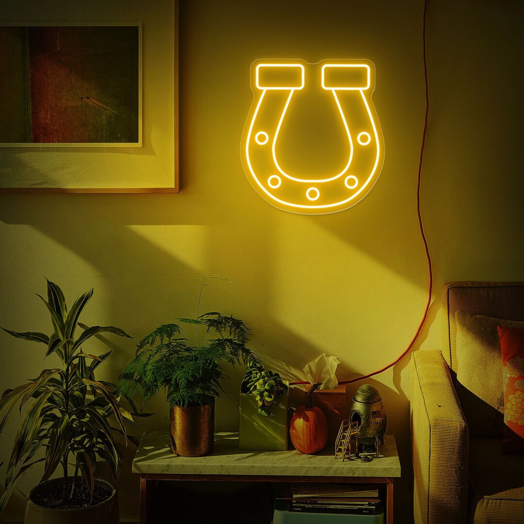 Personalized Horseshoe Couple Led Sign , Lucky Horseshoe Neon Sign ...