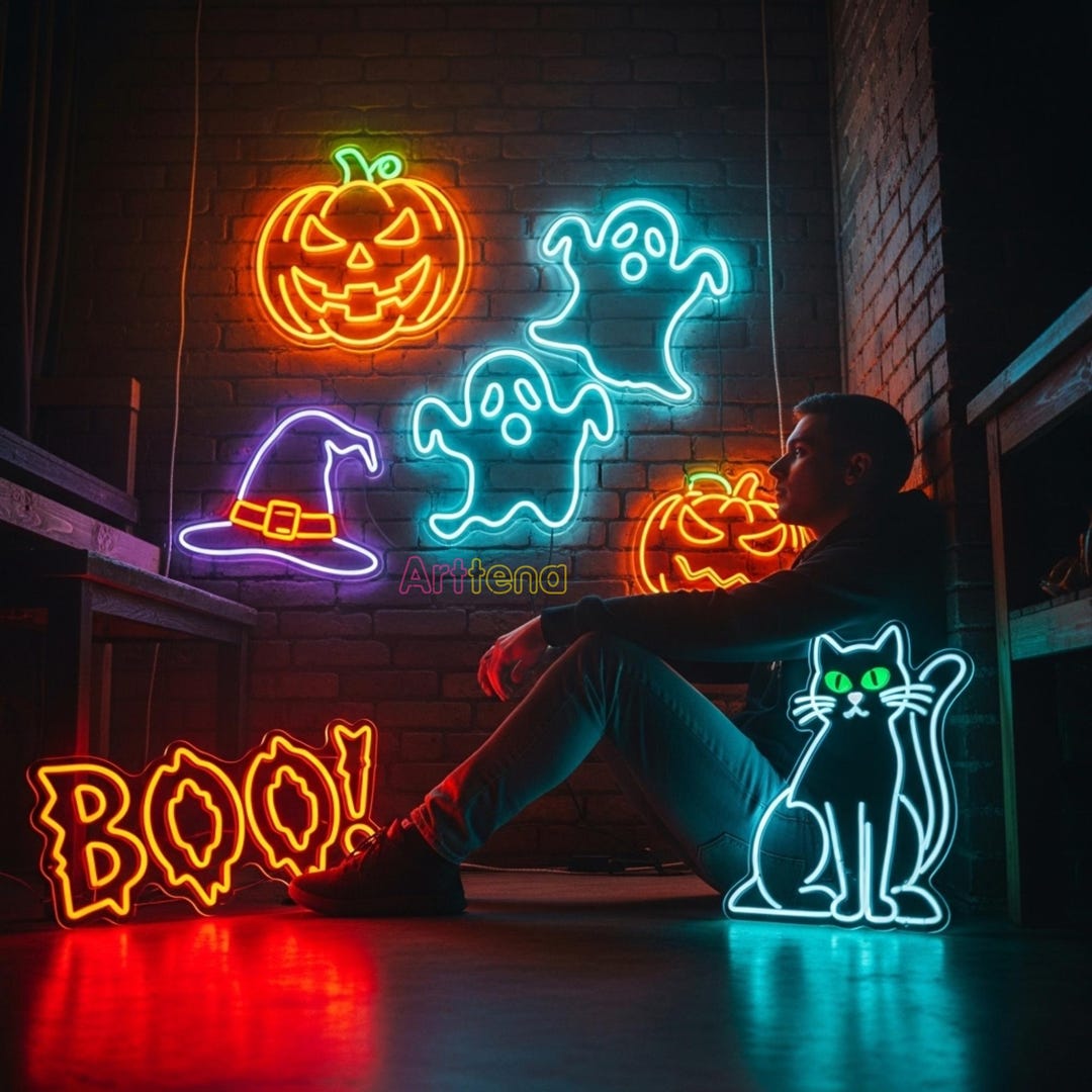 Custom Halloween Neon Sign, Halloween Horror Decor, Custom Neon Sign ...