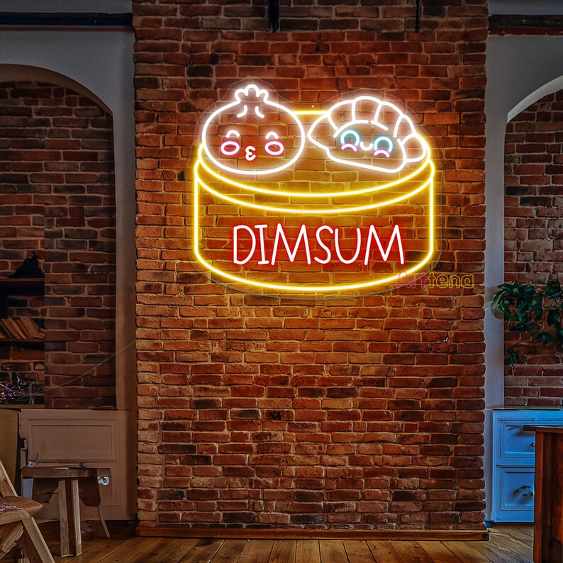 Dim Sum Open Neon Sign, Dim Sum Neon Sign, Chinese Food Sign, Dim Sum ...