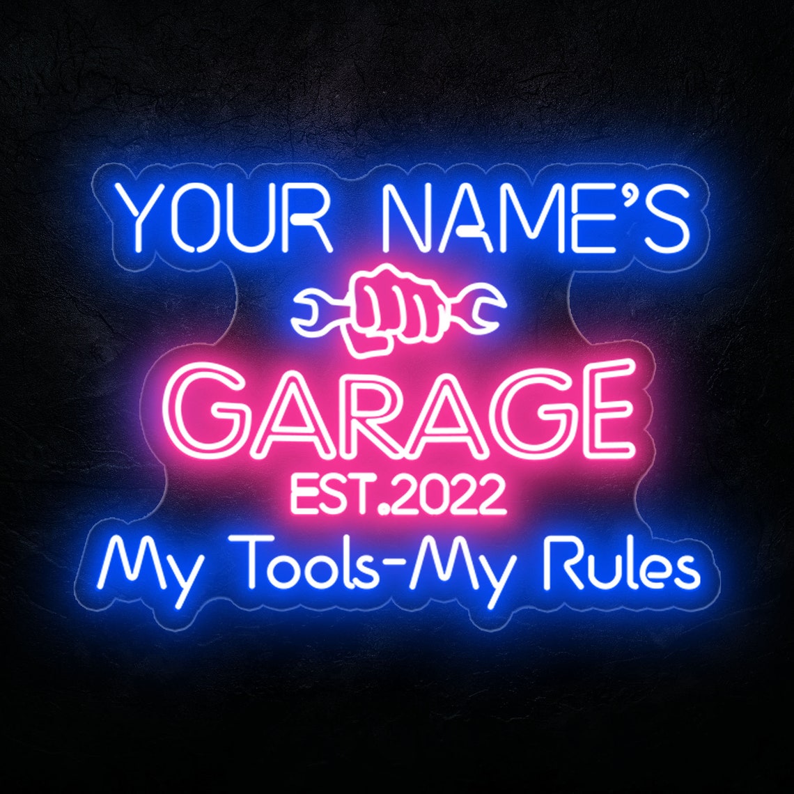 Custom Name Garage Neon Sign Personalized Garage Sign for - Etsy