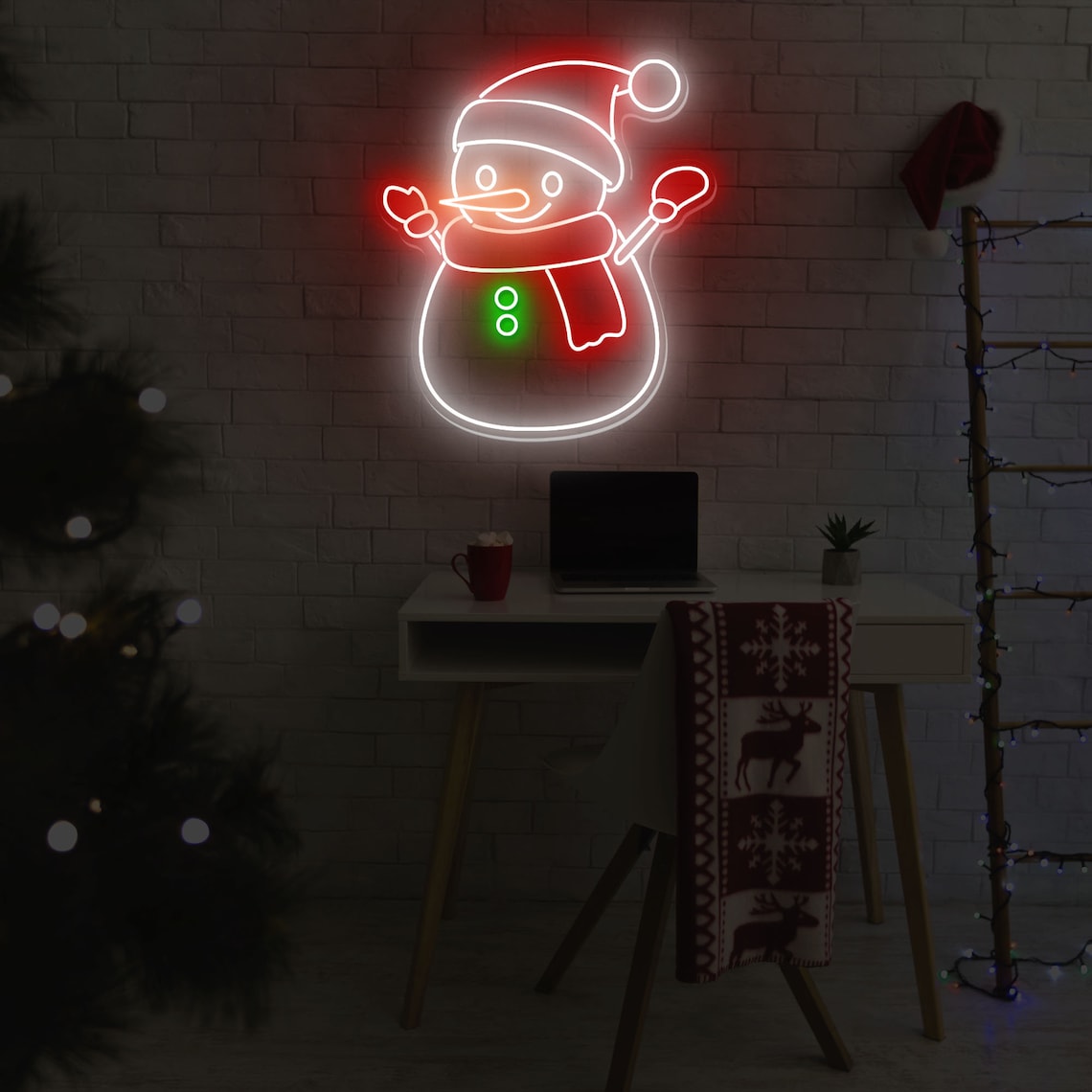 Custom Snowman Neon Sign Christmas Neon Lights Home Outdoor - Etsy