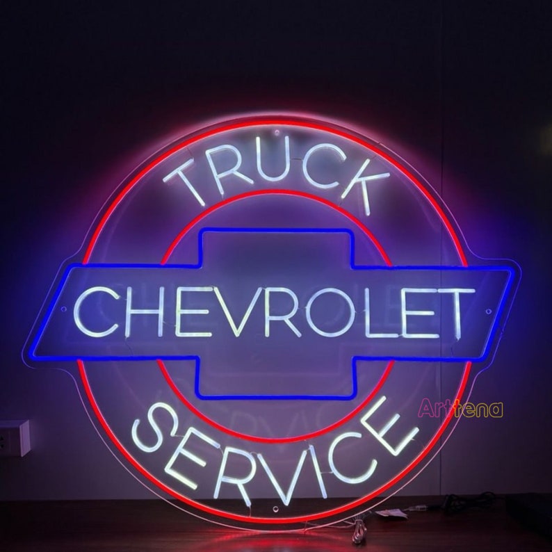 Custom Garage Neon Sign Car Service Decor Gearbox Neon Sign Man Cave ...