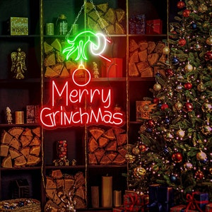 Custom Merry Grinchmas Neon Sign ,custom LED Grinch Neon Sign, Neon ...
