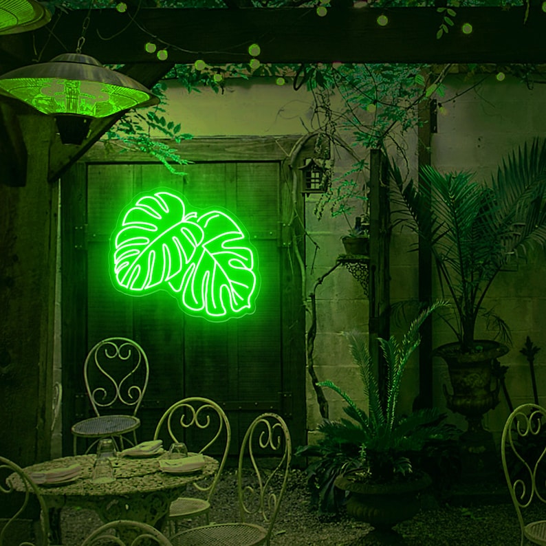 Monstera Leaf Neon Signs Plant Neon Sign Custom Neon Sign - Etsy