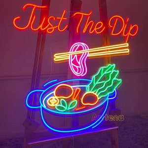Just the Dip Sign Hot Pot Sign Korean Street Food Neon Sign Kitchen ...