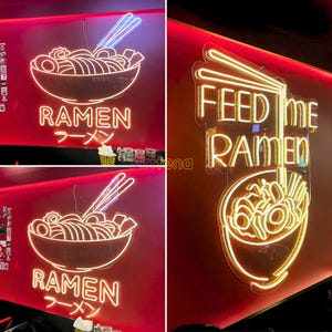 Japanese Ramen Neon Sign, Neon Ramen Sign, Ramen Bowl Neon Sign ...