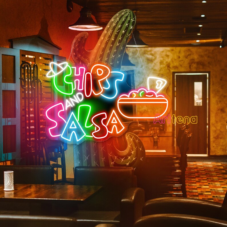 Chips and Salsa Neon Sign, Mexico Chip Neon Light, Chip Chip Hooray ...