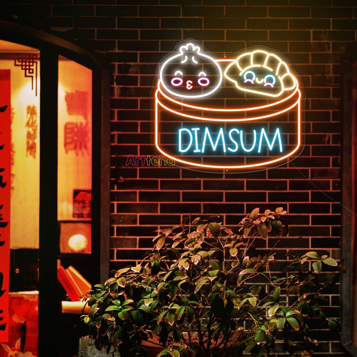 Dim Sum Open Neon Sign, Dim Sum Neon Sign, Chinese Food Sign, Dim Sum ...