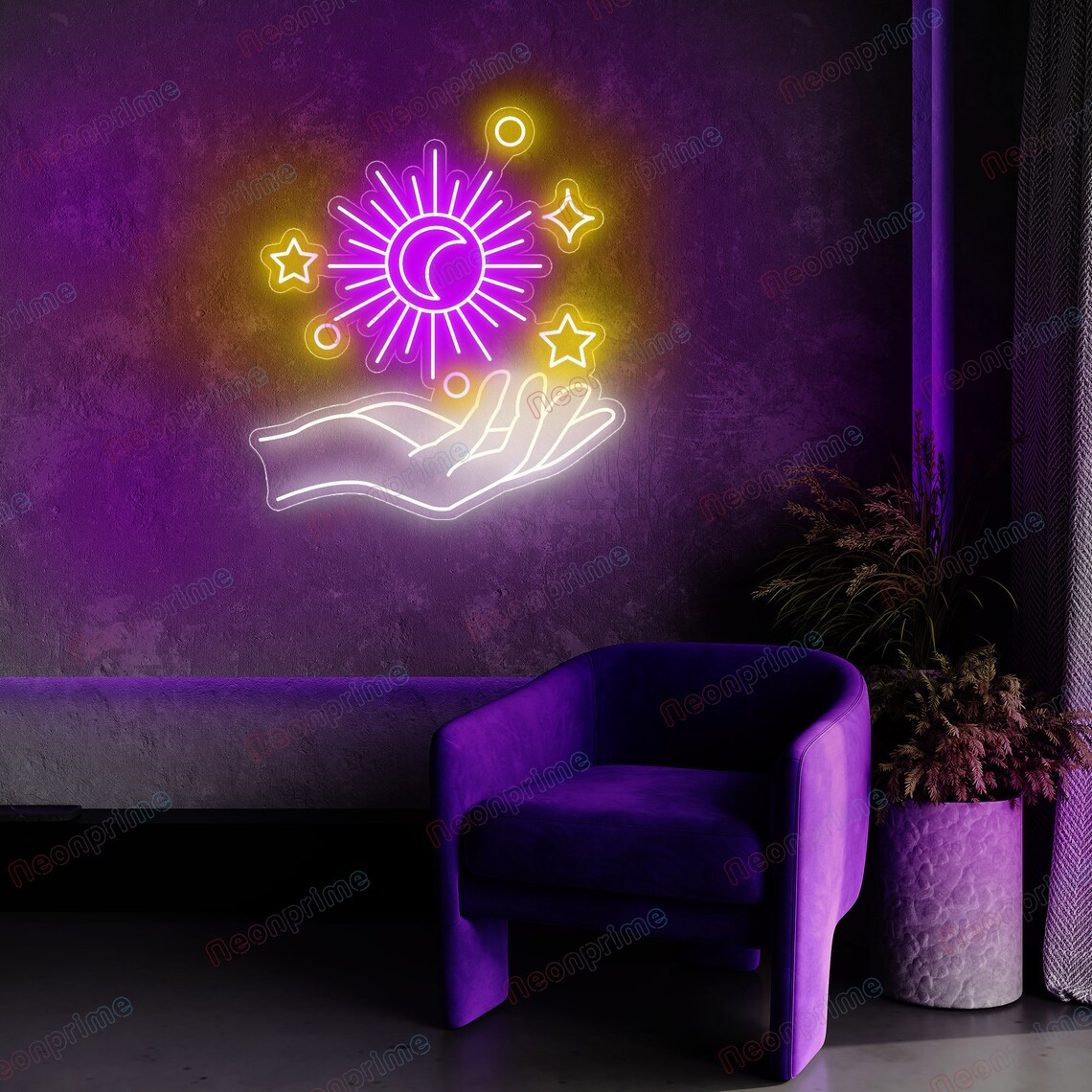 Custom Galaxy Hand Neon Sign Wedding Neon Signswall Decor - Etsy