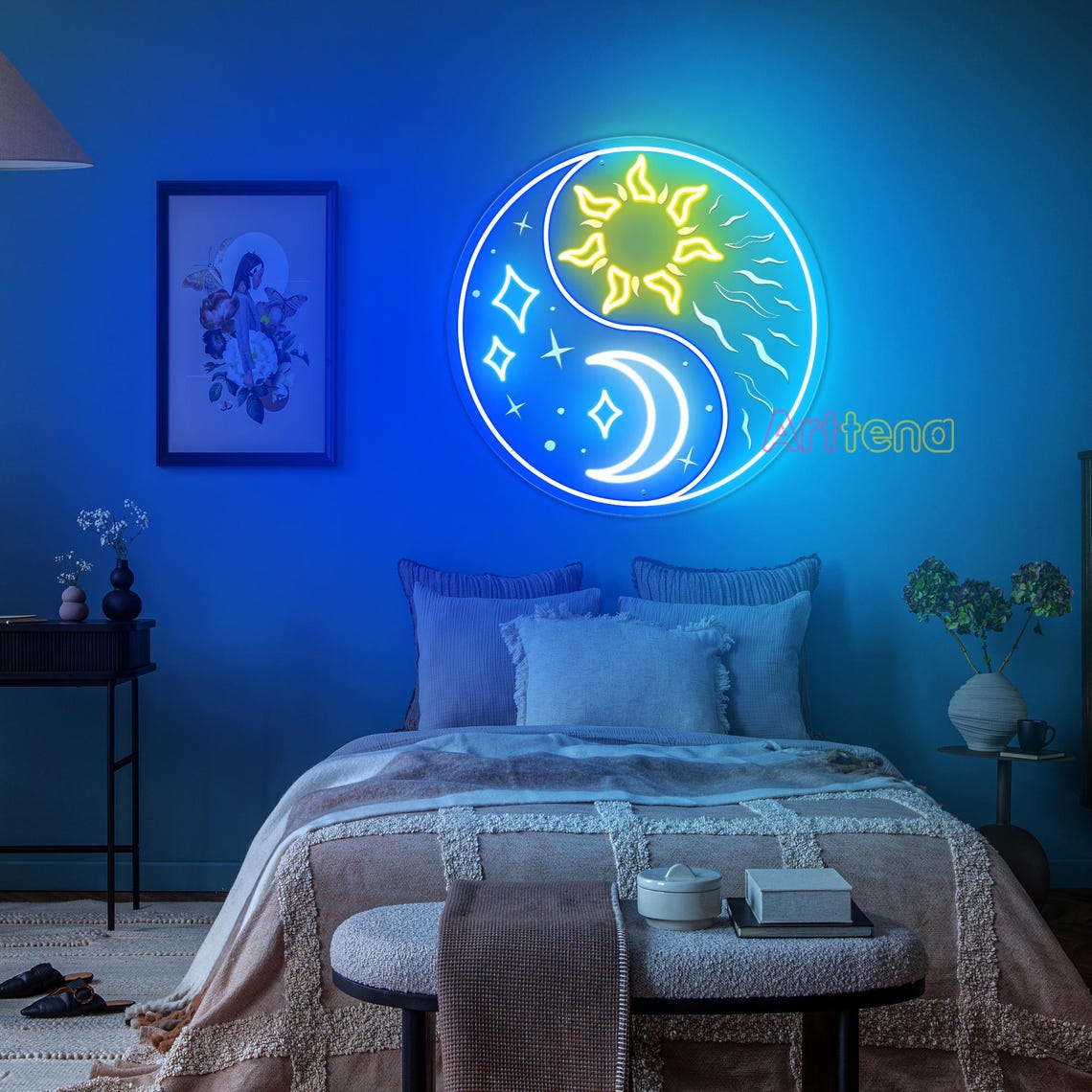 Yin Yang Neon Sign Sun Moon Neon Sign Yin and Yang LED Sign Window ...