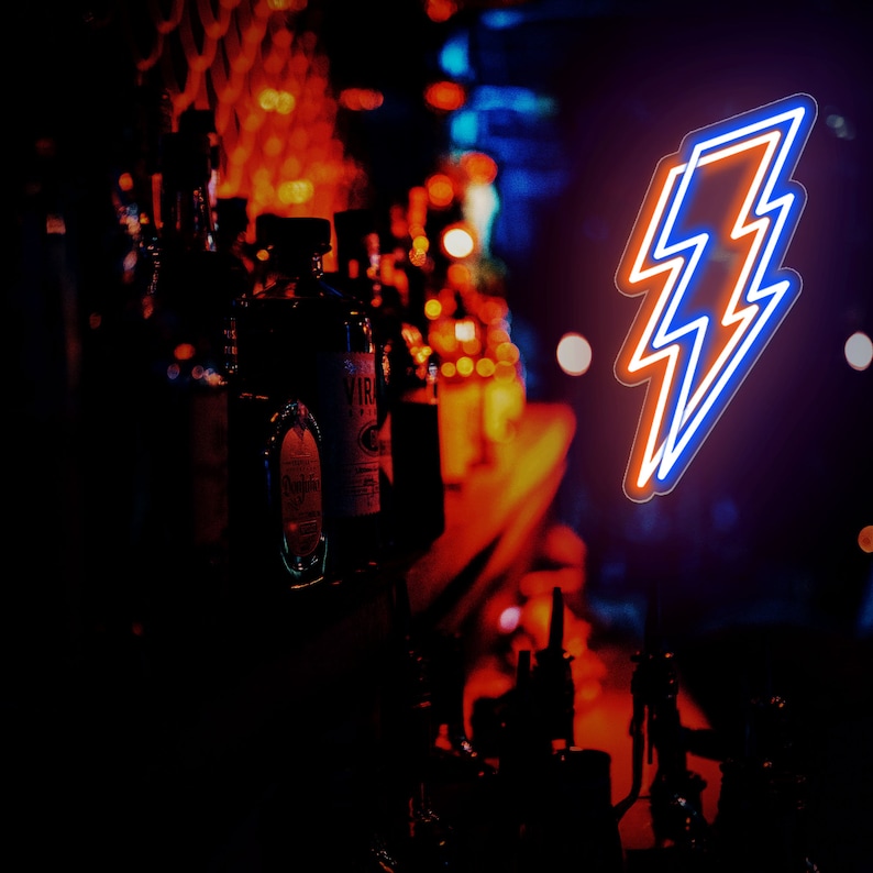 Lightning BOLT LED Neon Sign Signs for Bedroom Game Room - Etsy