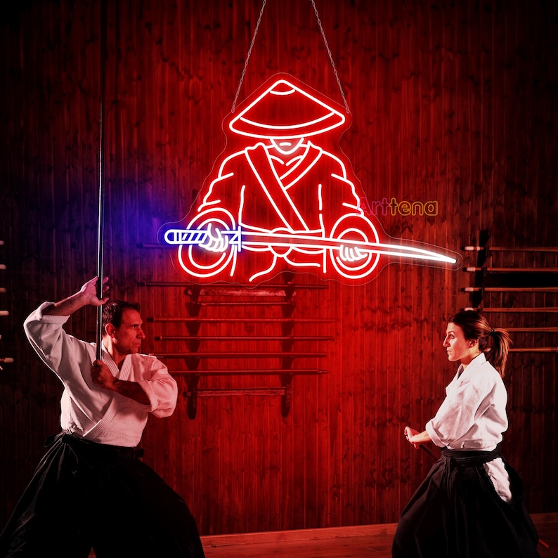 Japanese Samurai Novelty LED Lightbox, Japanese Anime Manga Fan Gift ...
