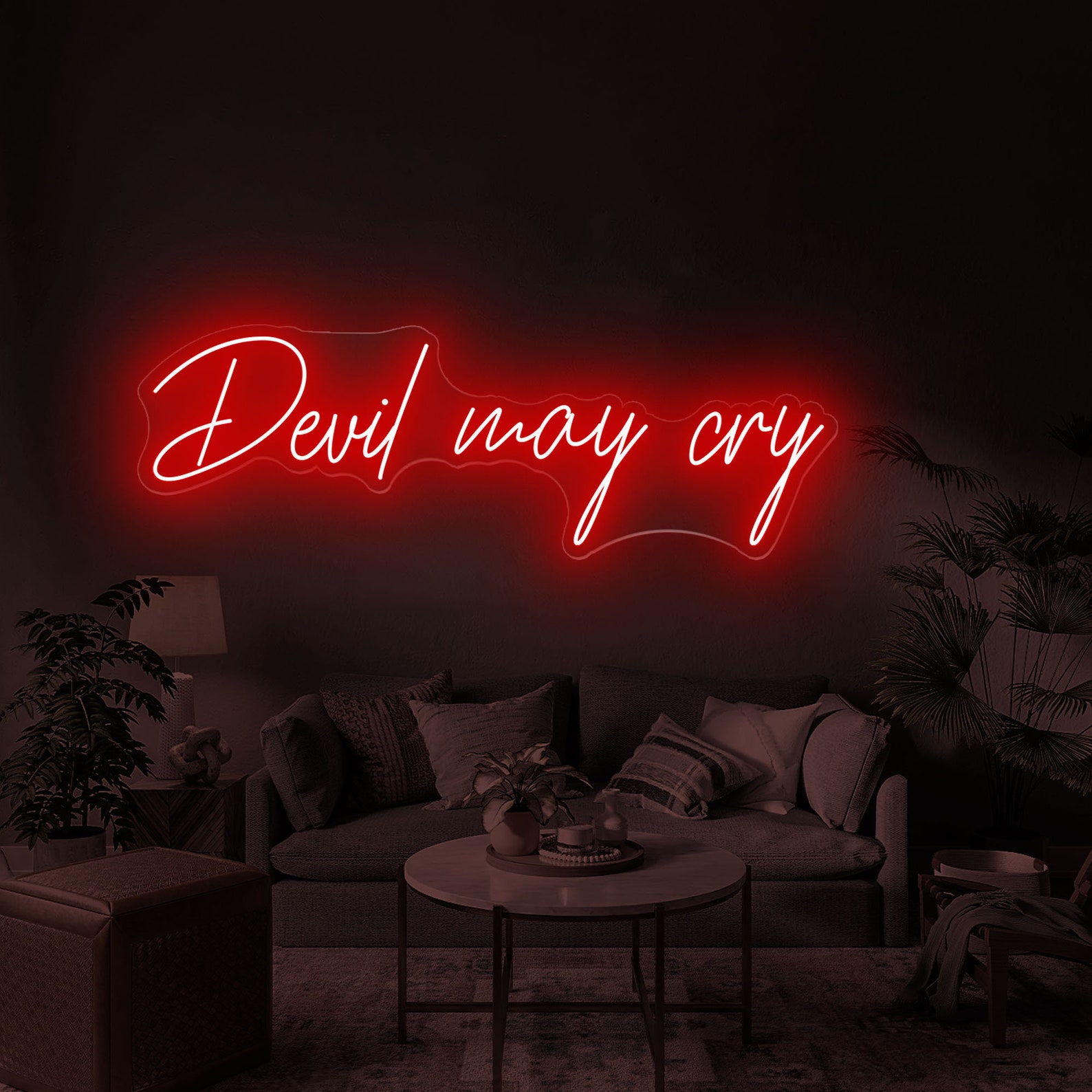 Devil May Cry Neon Sign, Custom Neon Sign Bedroom, Neon Bar Sign Decor ...