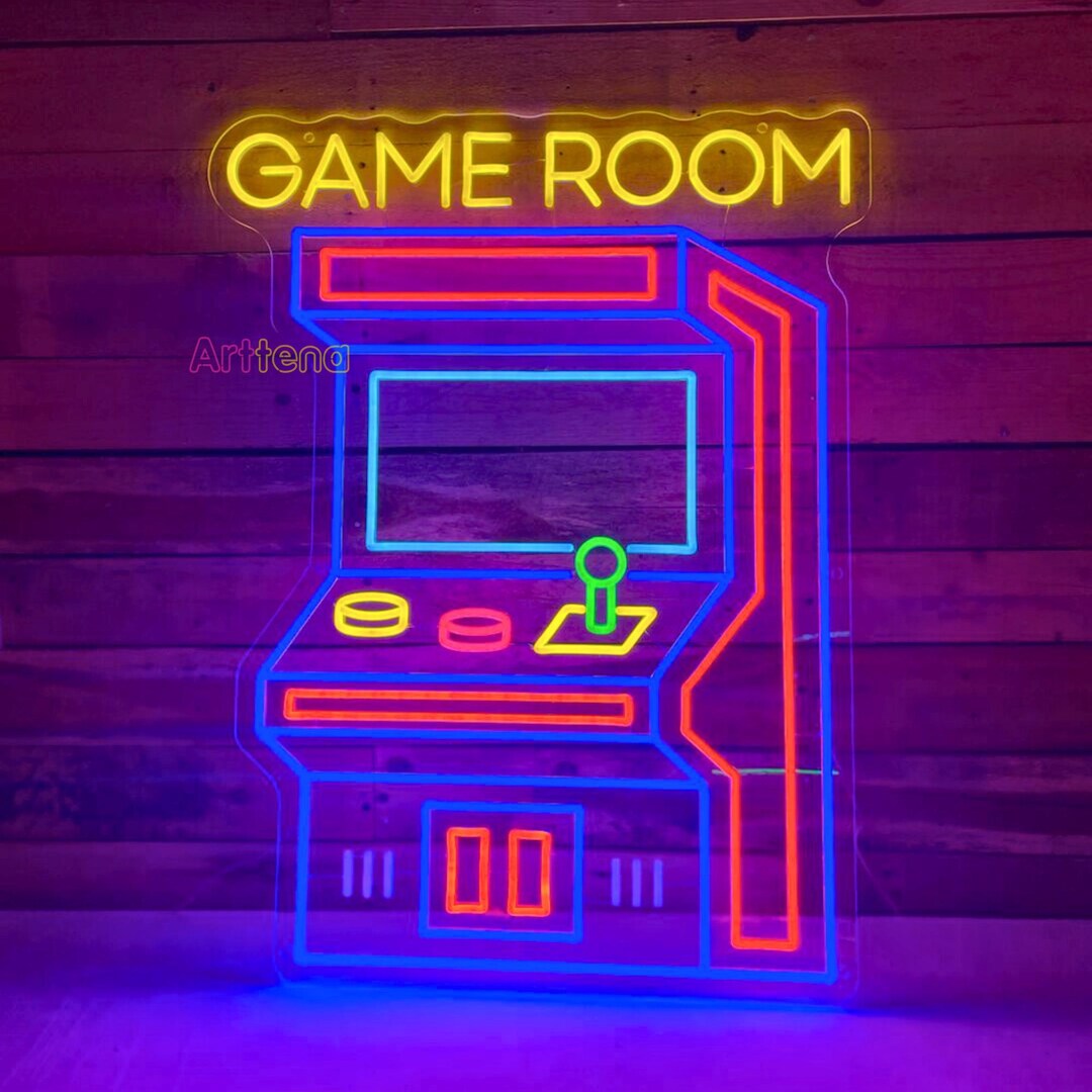 Game Room Sign, Game Room Decor Sign Custom, Arcade Wall Decor, Neon ...