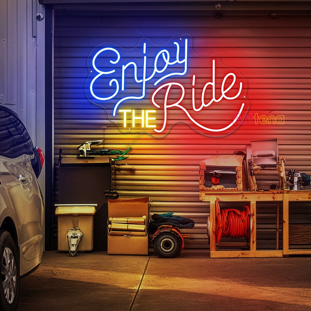 Enjoy the Ride Neon Sign, Sport Neon Sign, Fitness Neon Light, Gym Sign ...