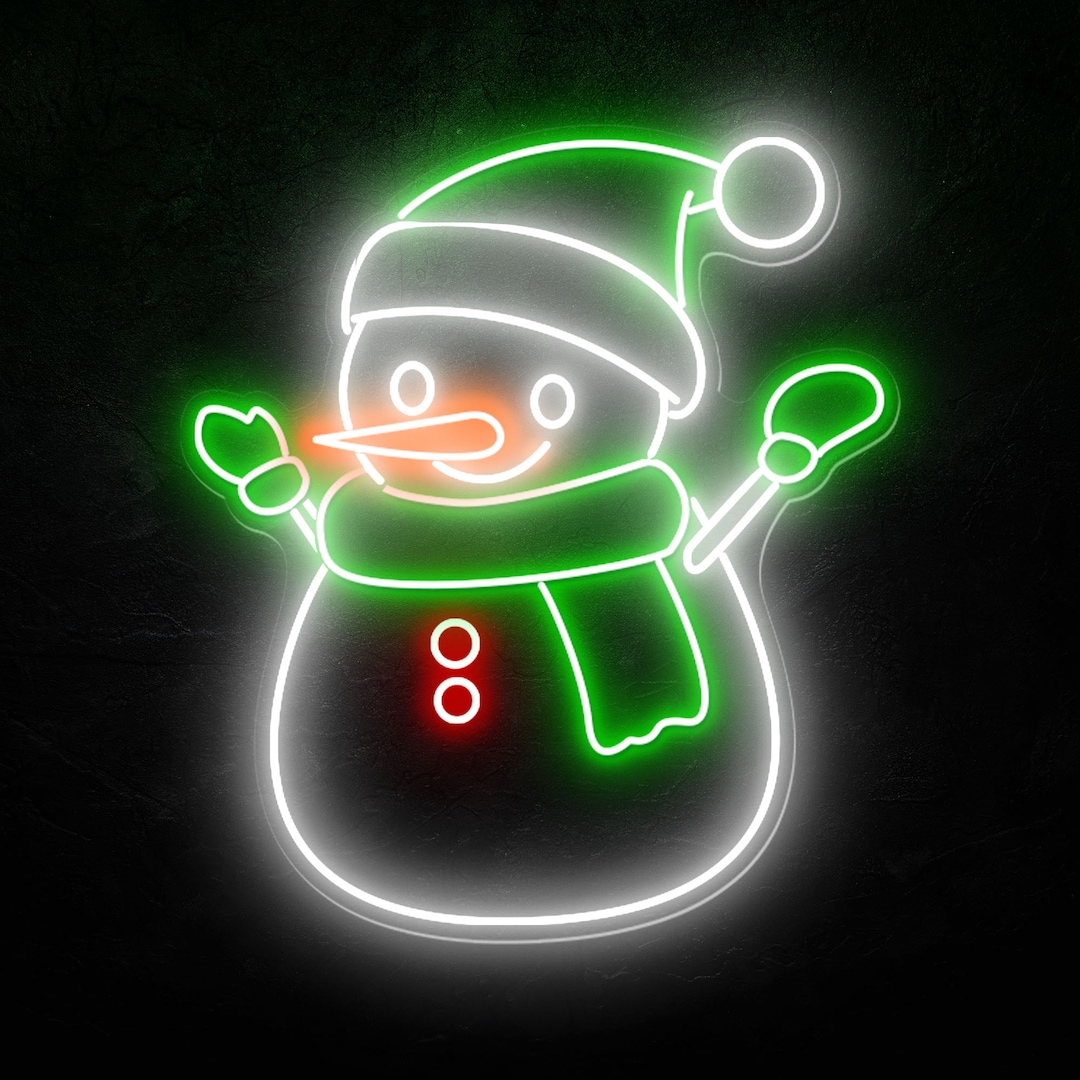 Custom Snowman Neon Sign, Christmas Neon Lights, Home Outdoor ...