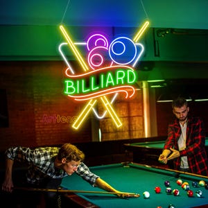 Pool Hall Neon Sign Pool Hall Led Sign Billiards Led Light Custom Neon ...