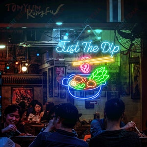 Just the Dip Sign Hot Pot Sign Korean Street Food Neon Sign Kitchen ...