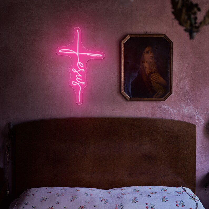 Jesus Neon Sign, Jesus Christ Led Sign, Home Decor, Custom Neon Sign ...