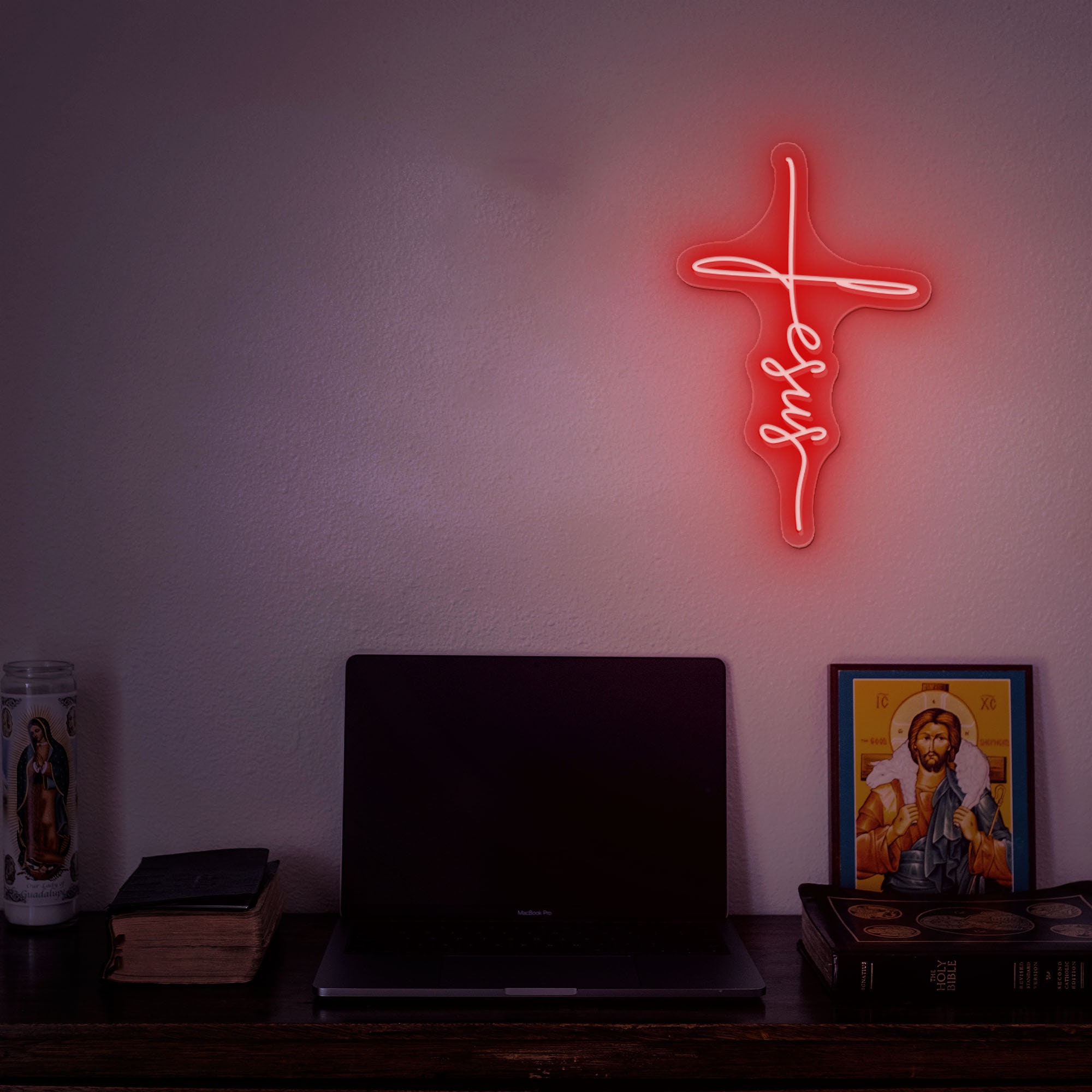 Jesus Neon Sign, Jesus Christ Led Sign, Home Decor, Custom Neon Sign ...