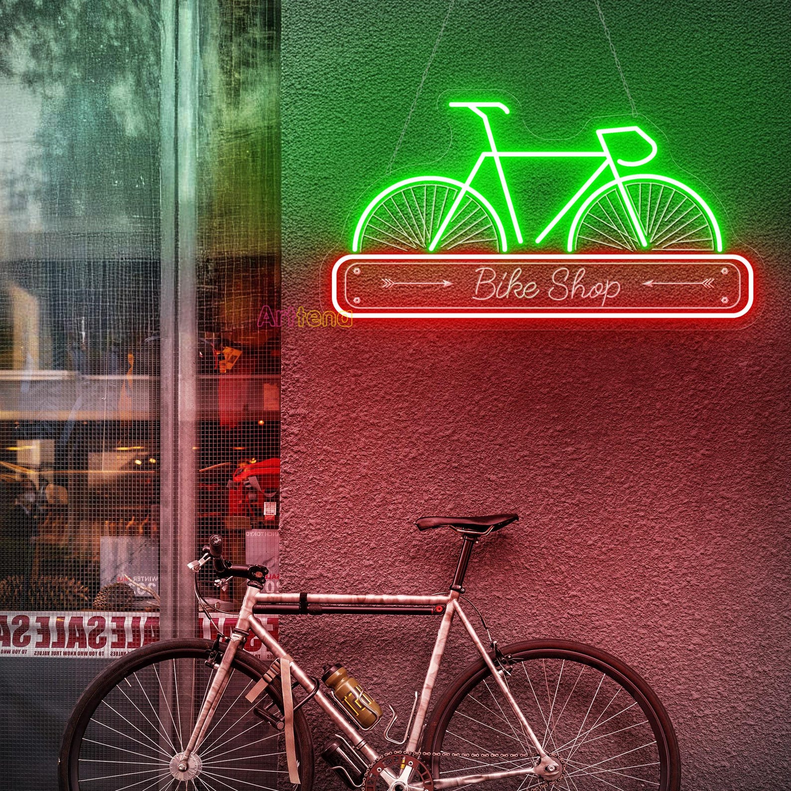 Bike Shop Neon Sign, Cyclist Neon Sign, Bike Store Decor Sign, Business ...