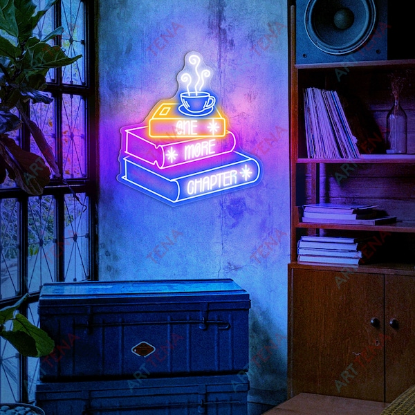 Neon Book Sign - Etsy