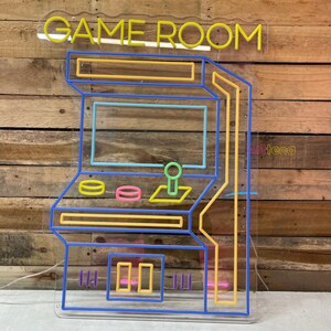 Game Room Sign, Game Room Decor Sign Custom, Arcade Wall Decor, Neon ...