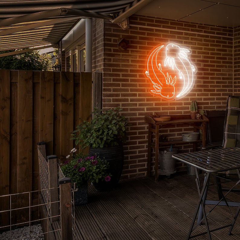 Yin Yang Axolotls Neon Sign Zen Axolotl Meditation Yoga - Etsy