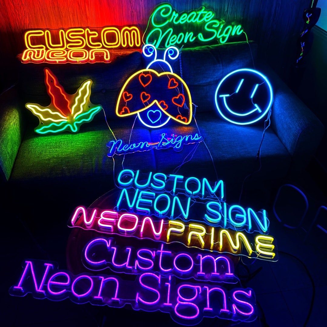 Custom Neon Sign LED Wedding Sign Wall Decor Name Neon Sign Home Bar ...