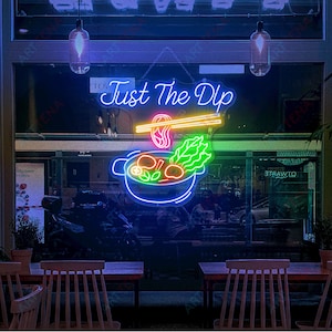 Just the Dip Sign Hot Pot Sign Korean Street Food Neon Sign Kitchen ...