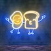 Cute Toast Neon Sign Kawaii Breakfast Gift Kids Room Kitchen Decor ...
