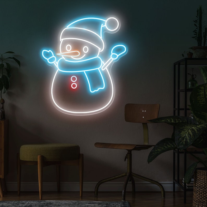 Custom Snowman Neon Sign Christmas Neon Lights Home Outdoor - Etsy