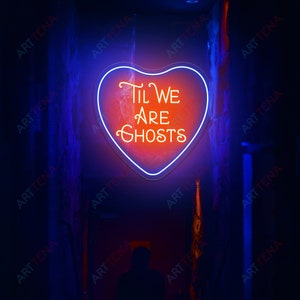 Til We Are Ghost Neon Sign, Wedding Backdrop Neon Sign, Gothic Home ...