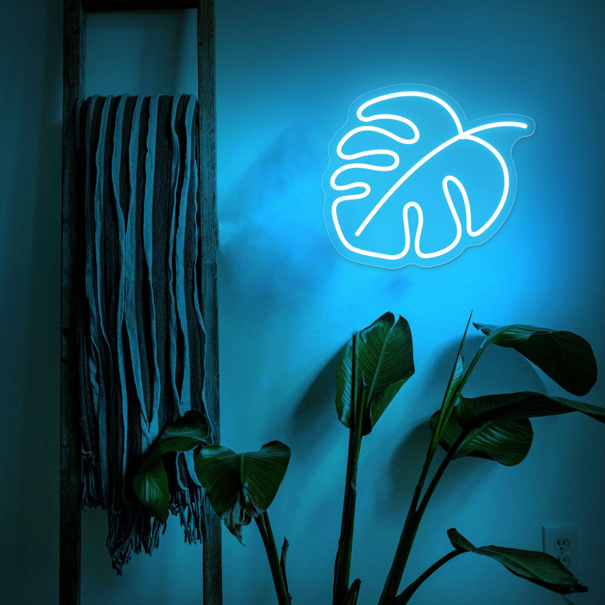 Monstera Leaf LED Neon Sign Green Leaf Neon Sign Plant Neon - Etsy