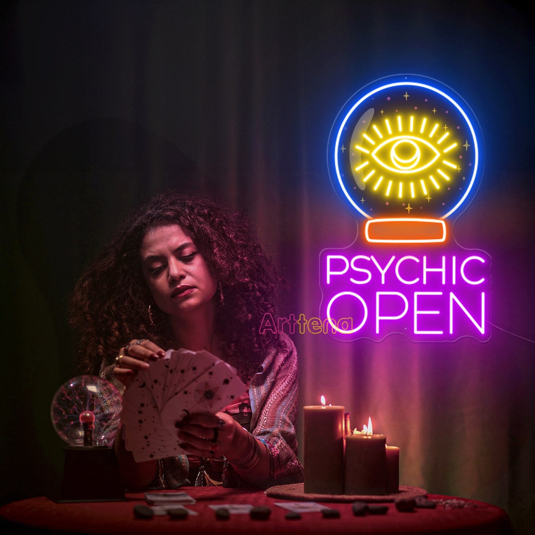 Psychic Open Neon Sign Psychic Neon Sign Neon Sign Decor UV Print ...
