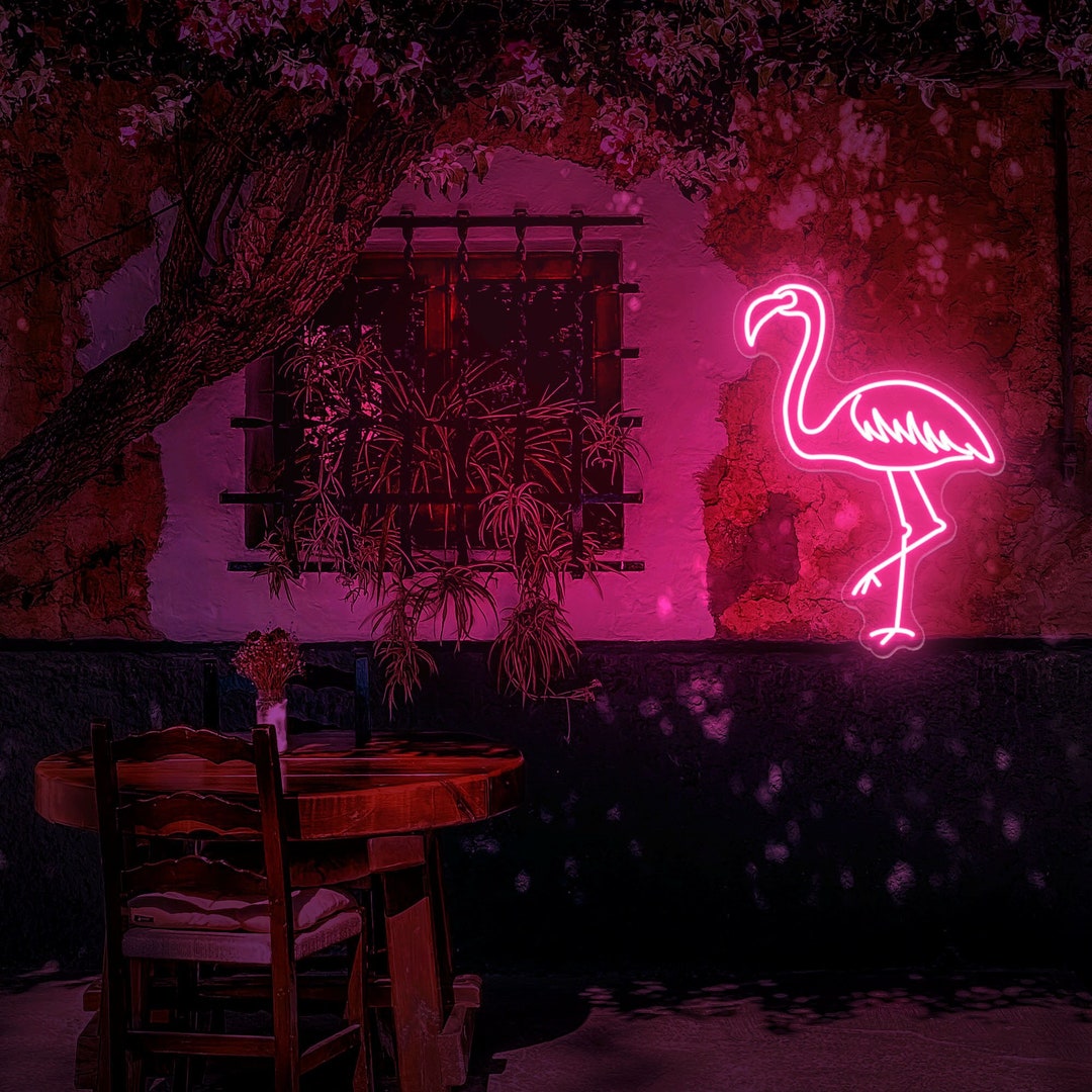 Flamingo Neon Sign, Animal Neon Sign, Custom Neon Sign, Wedding Neon ...
