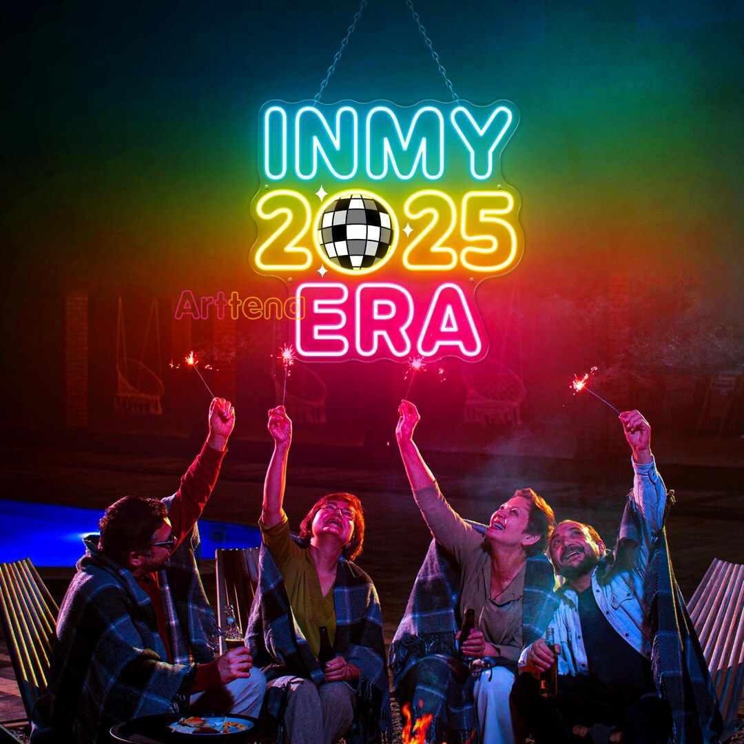 In My 2025 Era Neon Sign, New Year Decor, Disco Party Sign, Happy New ...