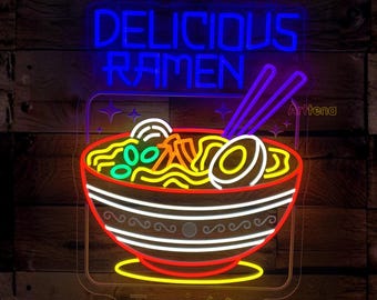 Custom Ramen Led Light, Japanese Noodles Led Sign, Ramen Bowl Neon Sign ...