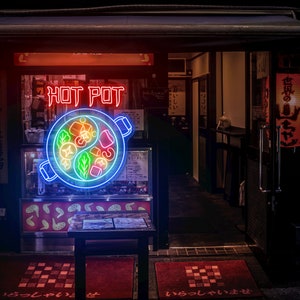 Hot Pot Neon Sign Chinese Food Sign Restaurant Neon Sign Custom Chinese ...
