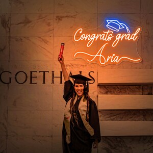Custom Name Congrats Grad Neon Sign Personalized Congratulations Grad ...