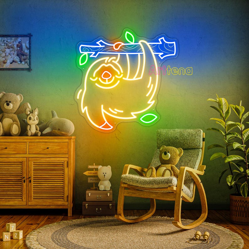 Sloth Neon Light, Sloth Decor, Animal Neon Sign Bedroom Decor, Gifts ...