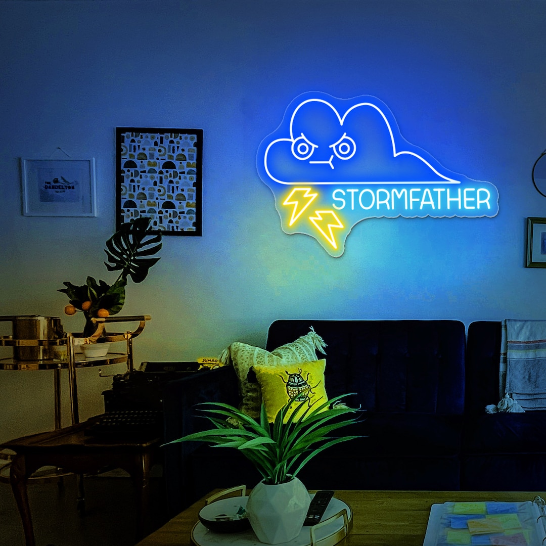Storm Father Neon Sign, Father Day Gift, Best Daddy Neon Light, Happy ...