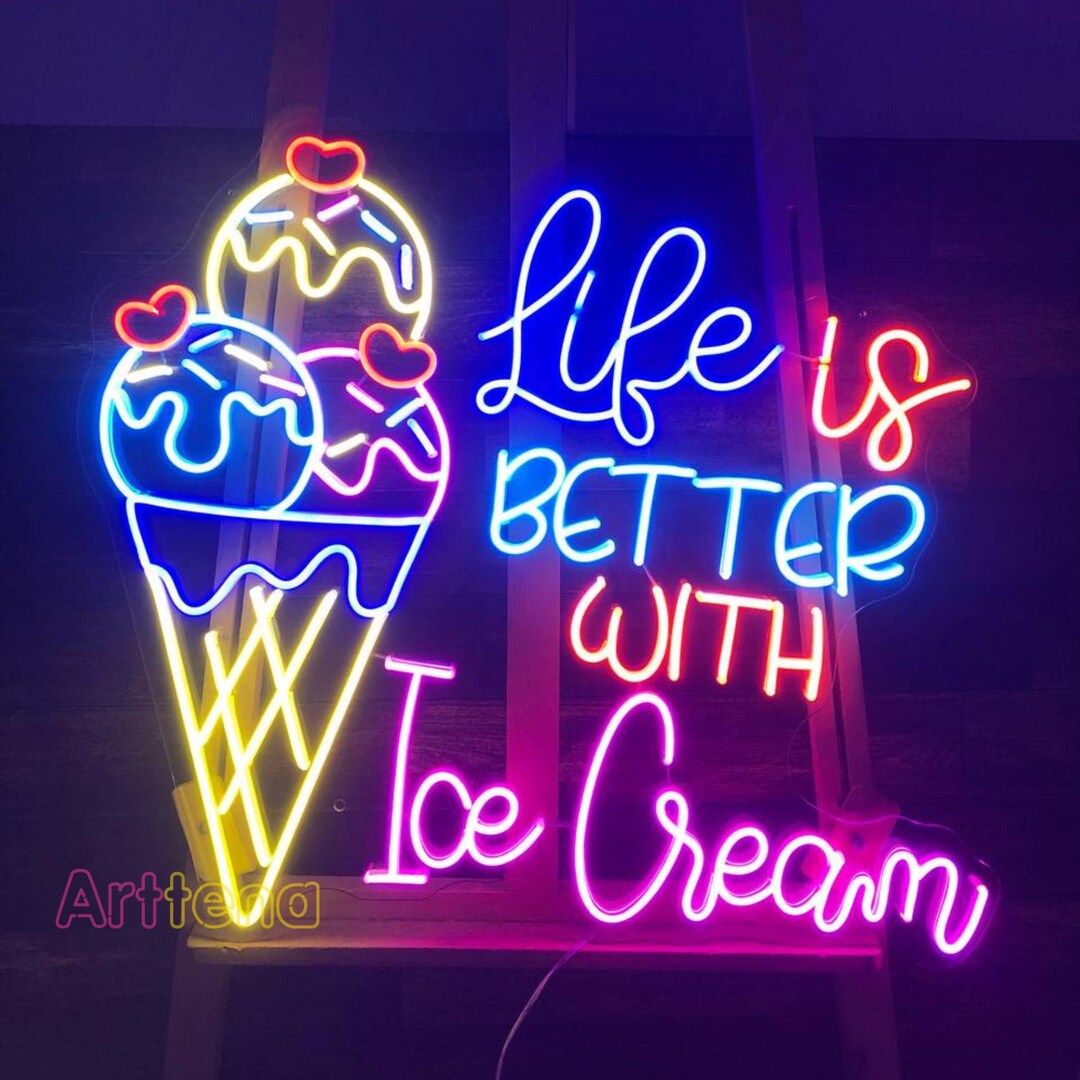 Custom Food Logo Neon Sign, Custom Logo LED Sign, Personalized Neon ...